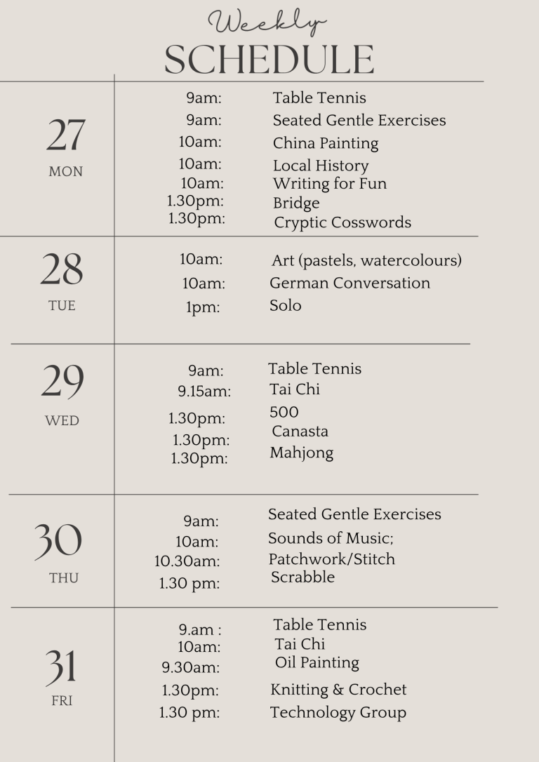 What's on at Horsham U3A this week - U3A